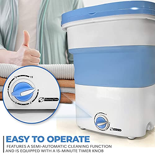 Folding Portable Mini Washing Machine,Ultrasonic Ozone sterilization,mini washing machine,Folding Washing machine For wash baby clothes, Apartment Dorm,Travelling,Gift for Friend or Family