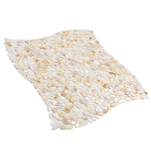Ivy Hill Tile Pacif White Pebbles 11.81 in. x 11.81 in. Pearl Shell Mosaic Backsplash, Kitchen, Bathroom, Wall Tile (0.97 Sq. Ft. Sheet)