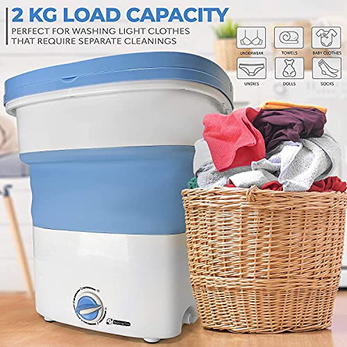 Folding Portable Mini Washing Machine,Ultrasonic Ozone sterilization,mini washing machine,Folding Washing machine For wash baby clothes, Apartment Dorm,Travelling,Gift for Friend or Family