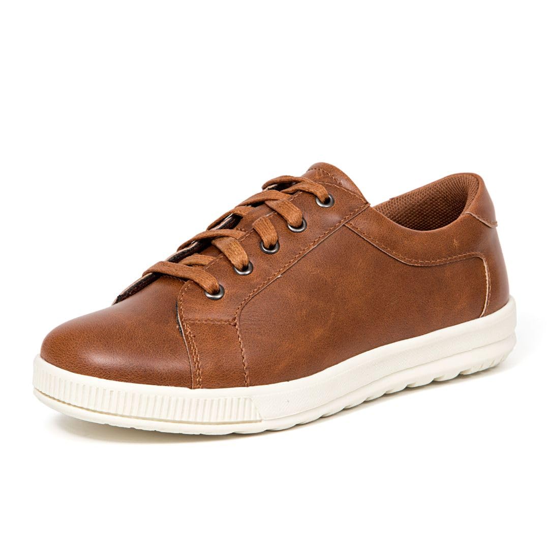Deer Stags Boys' Kane Dress Fashion Sneaker in Dark Tan / 11 Little Kid