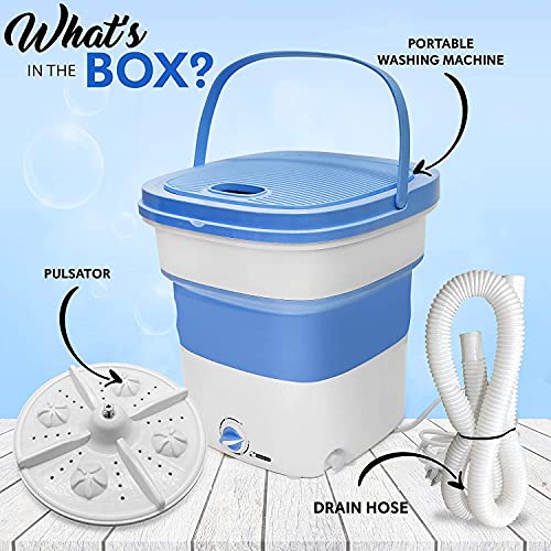 Folding Portable Mini Washing Machine,Ultrasonic Ozone sterilization,mini washing machine,Folding Washing machine For wash baby clothes, Apartment Dorm,Travelling,Gift for Friend or Family