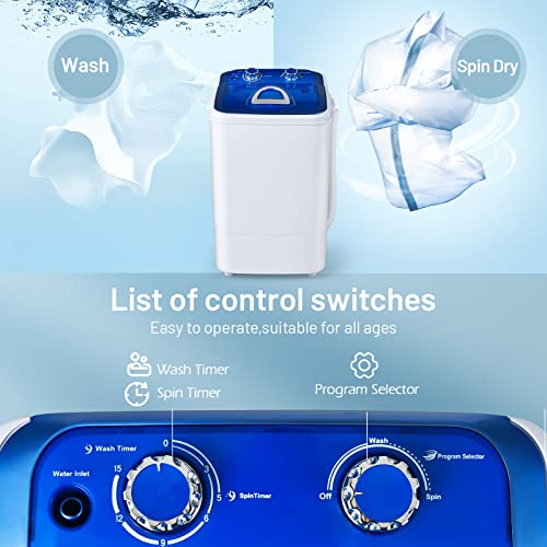 Spexlb Portable Mini Compact Washing Machine, SPB38-1401, Blue