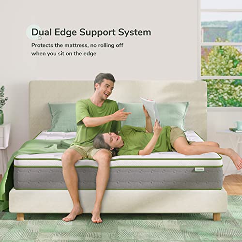 Novilla King Size Mattress, 10 Inch Hybrid Pillow Top King Mattress in a Box with Gel Memory Foam & Individually Wrapped Pocket Coils Innerspring for a Cozy & Peaceful Sleep