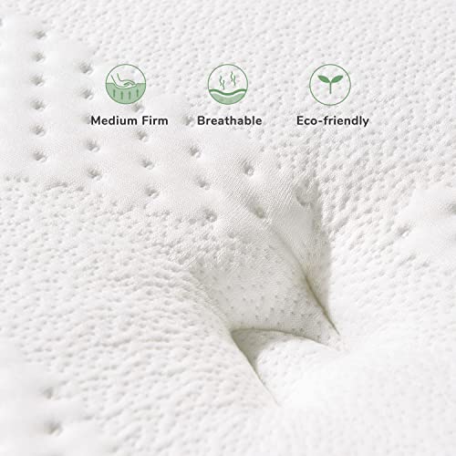 Novilla King Size Mattress, 10 Inch Hybrid Pillow Top King Mattress in a Box with Gel Memory Foam & Individually Wrapped Pocket Coils Innerspring for a Cozy & Peaceful Sleep