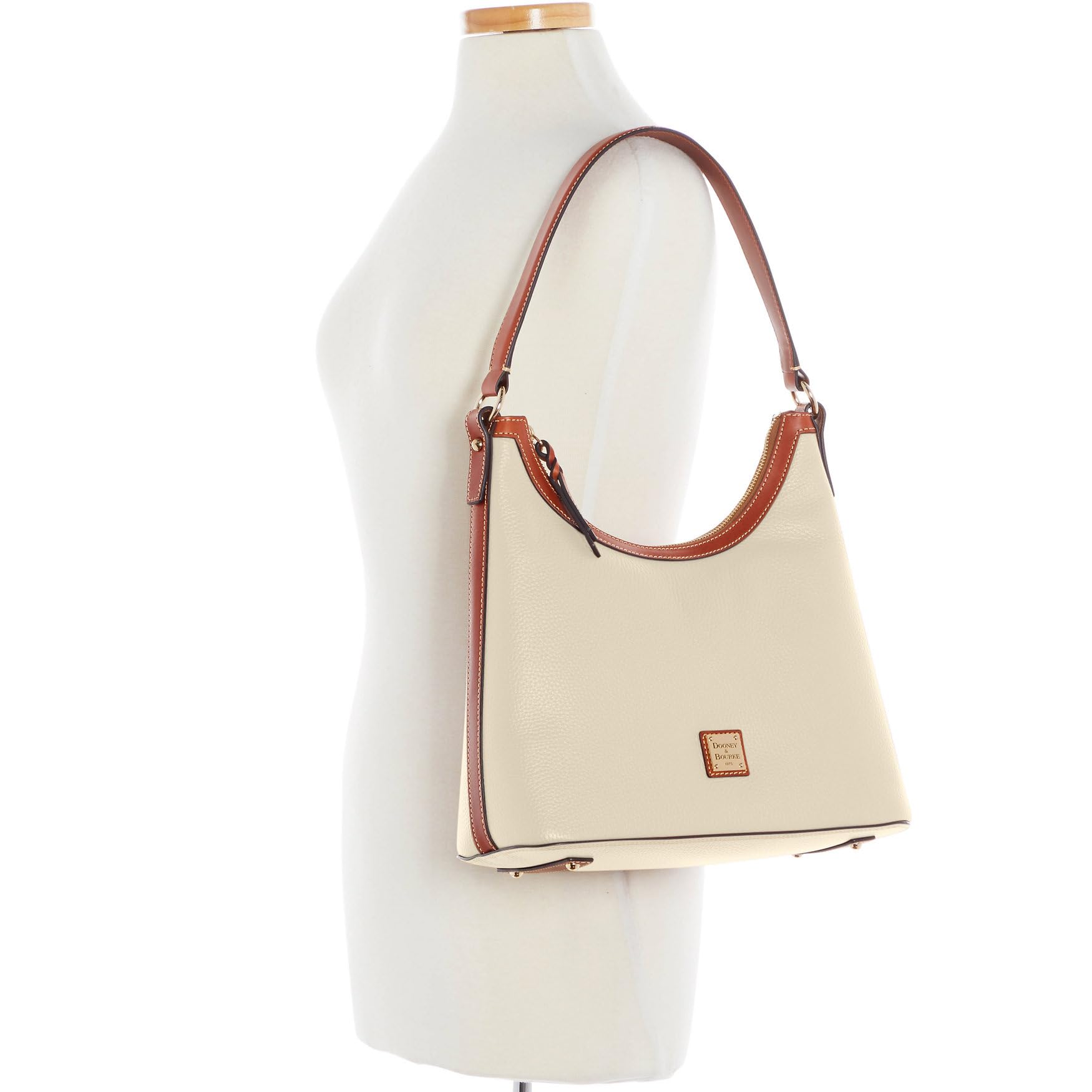 Dooney & Bourke Handbag, Pebble Grain Hobo Shoulder Bag - White