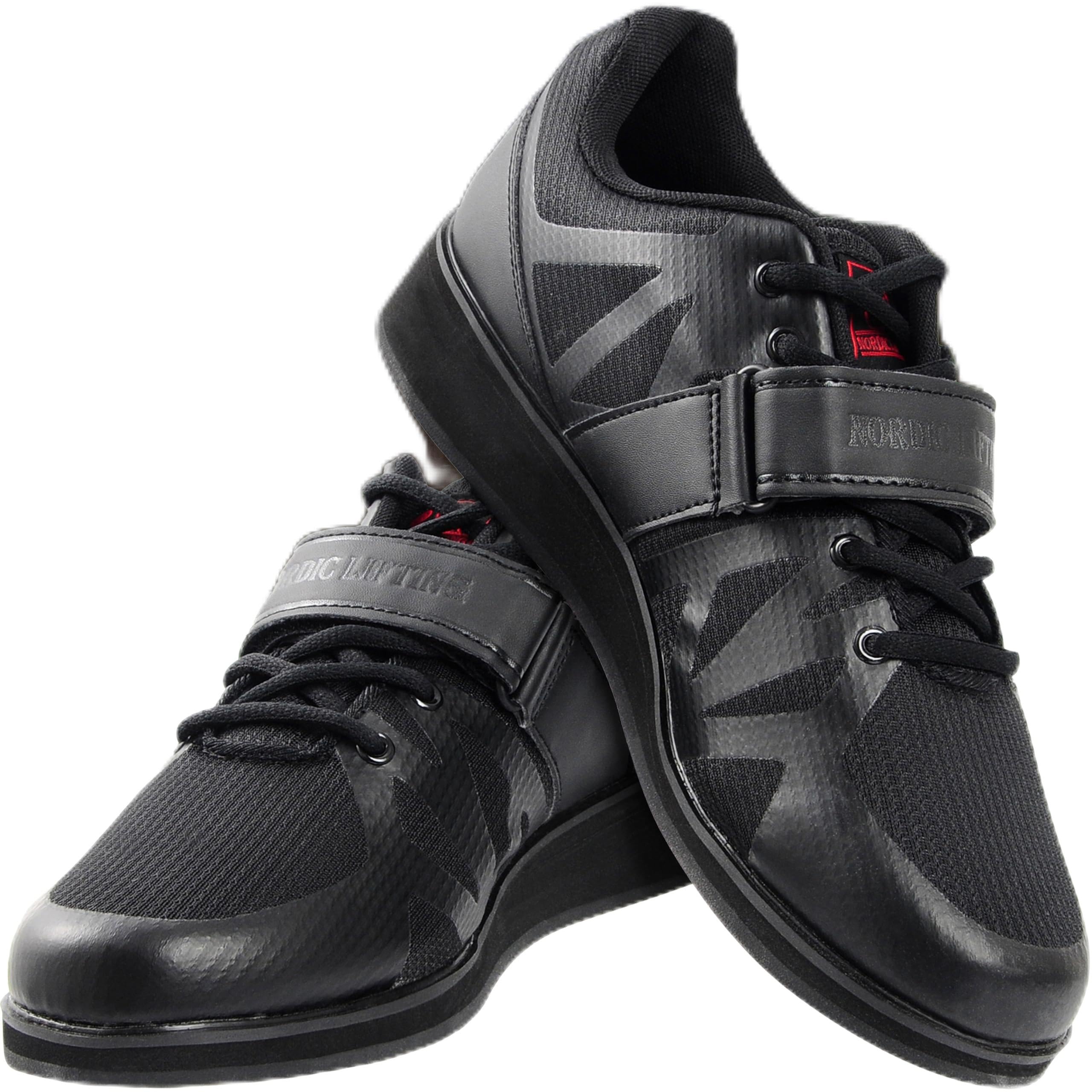 Nordic Lifting Powerlifting Shoes for Heavy Weightlifting - Men's Squat Shoe - MEGIN Black
