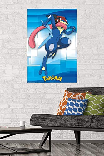 Trends International Pokémon - Ash-Greninja Wall Poster, 22.375" x 34", Unframed Version