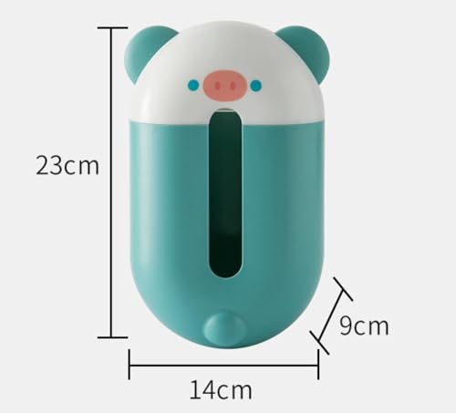 WISELADY Cute Bear Shape Wall Mounted Tissue Box, Cartoon Shape Tissue Box, Suitable for Bathroom Vanity, Bedside Table, Office, Kitchen (Brown,Medium)