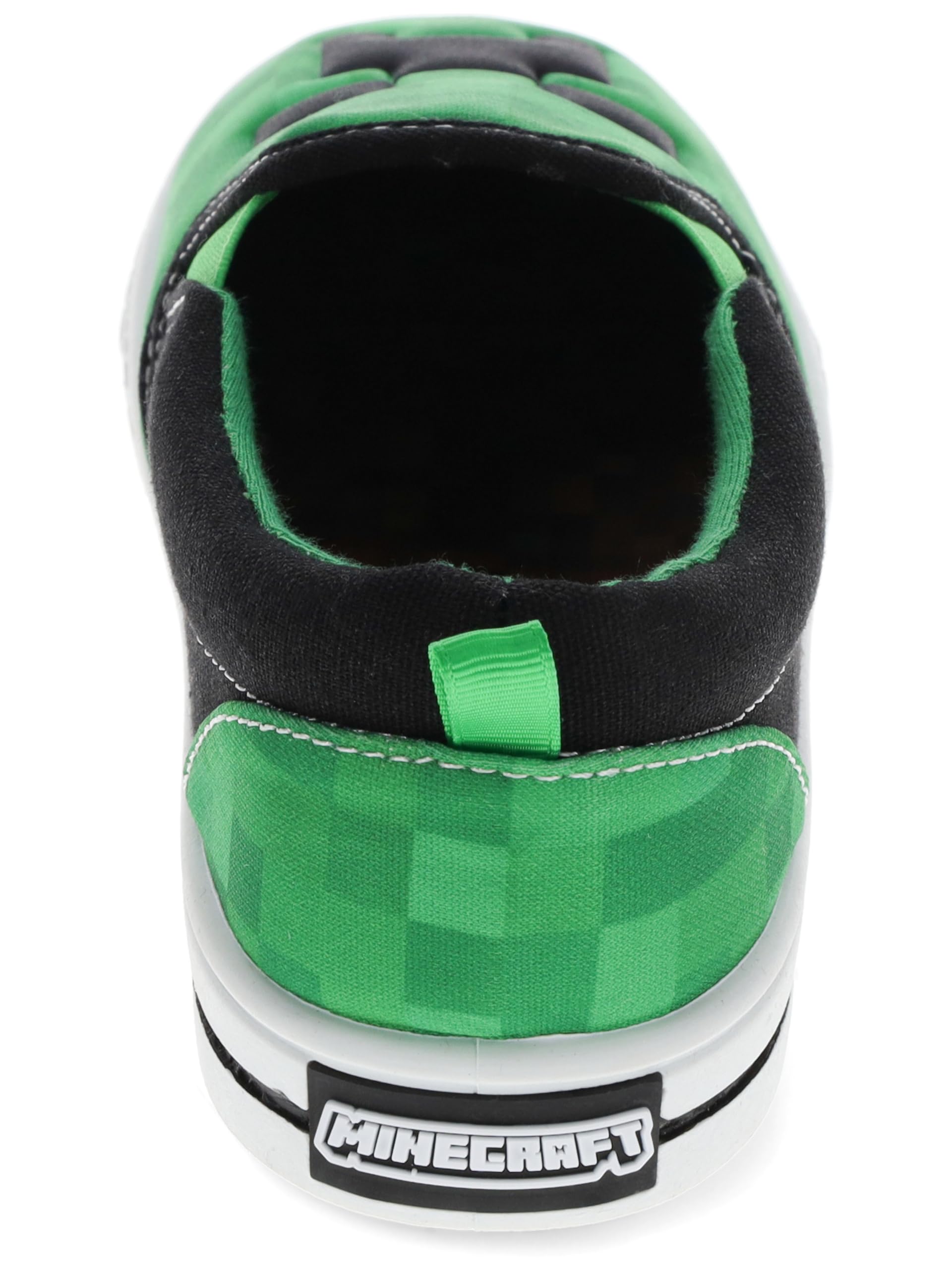 Minecraft Boys Shoes,Slip-on Low top Sneakers for Kids, Sport Skate Shoe Casual, Creeper Green, Size 2