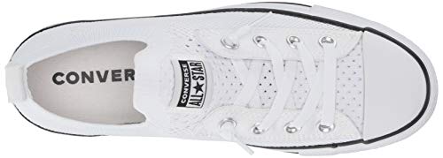 Converse Women's Women's Chuck Taylor All Star Shoreline Knit Slip On Shoe, White/Black/White, 9.5 M US