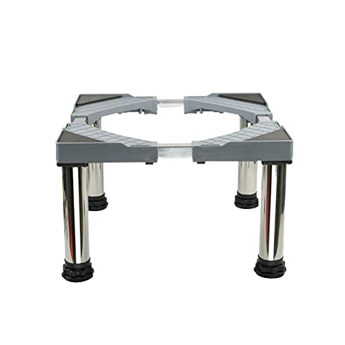 Stand for Fridge freezer Heightened 10" Adjustable Machine Stand Length/Width 17"-25" Air Conditioner Base Pedestal for Dishwasher Wooden Barrel, Prevent Scratch Dent (Legs:10",4Legs)