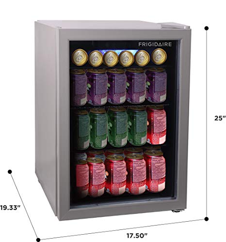 FRIGIDAIRE EFMIS9000-AMZ Freestanding Beverage Center Fridge-Fits 25 Bottles OR 88 Cans, Black