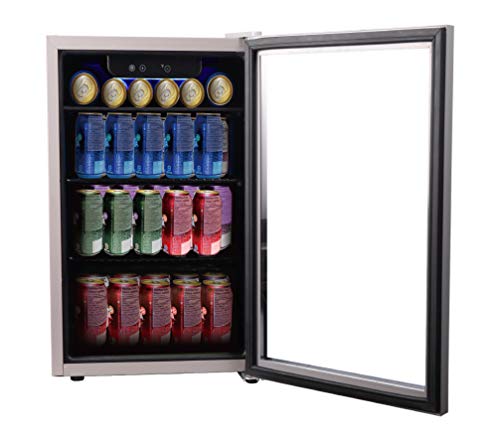 FRIGIDAIRE EFMIS9000-AMZ Freestanding Beverage Center Fridge-Fits 25 Bottles OR 88 Cans, Black