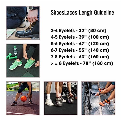 GEN BIGBOTTLE Set 2 Pairs Round Shoe Laces For Sneakers, Shoes & Boot; 39-79''Length, Athletic Shoelaces, Work Boot Laces, Heavy Duty Boot Laces (Grey, 49in)