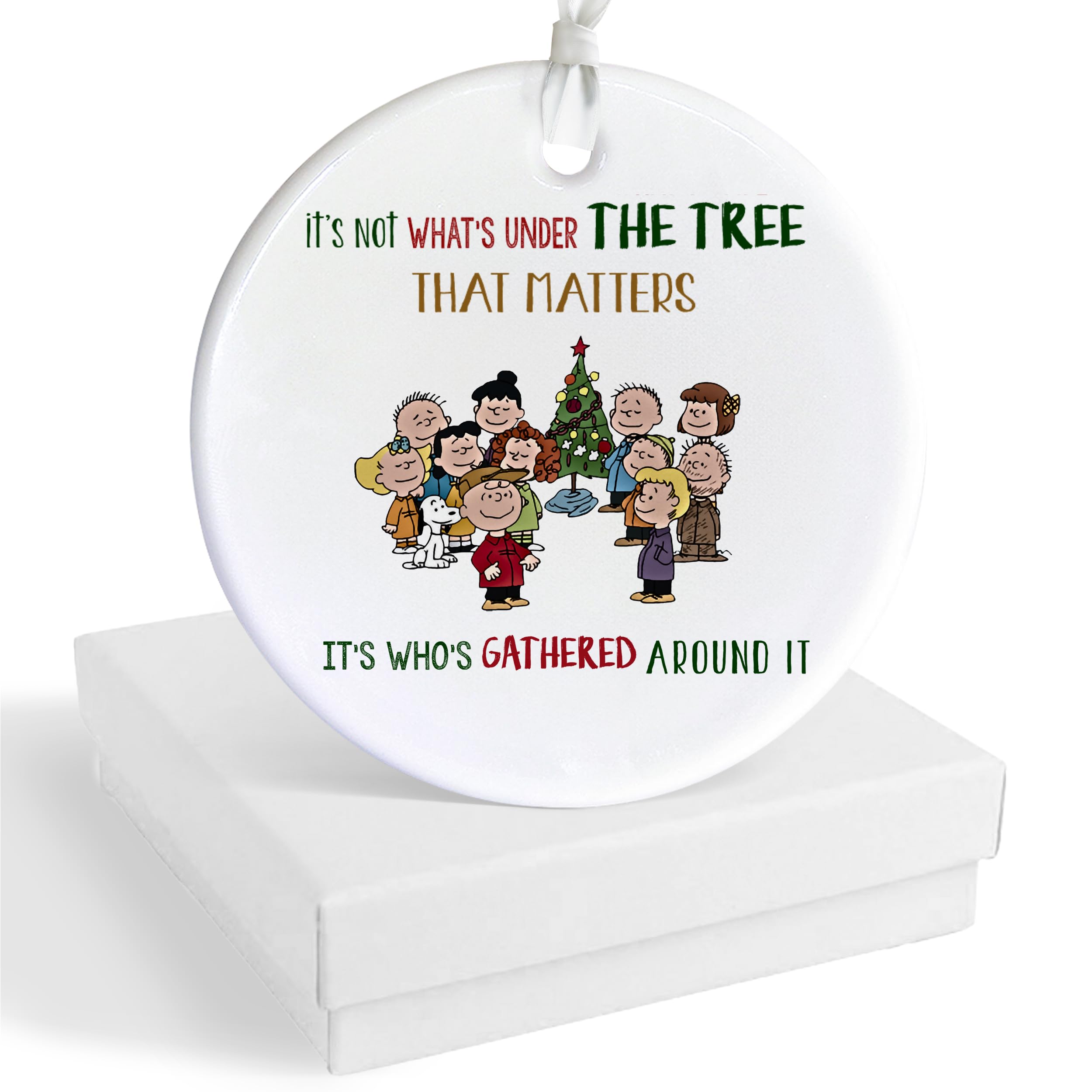Cozzies Celebration of Togetherness Christmas Ornament with Iconic Gang and Inspiring Quote - A Heartwarming Holiday Keepsake (Round)
