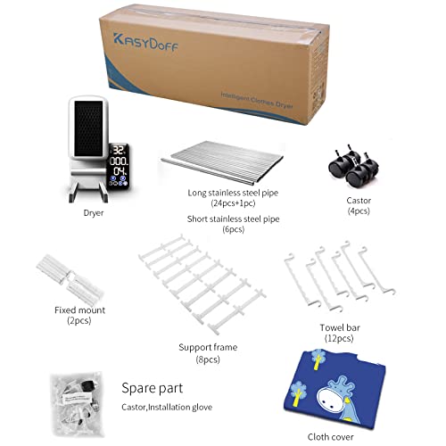 Portable Dryer 1600W-67 Inch Clothes Dryer,Foldable 3-Tier Electric Clothes Drying Rack,Energy Saving (Anion) Clothing Dryers Digital Automatic Timer Airer for Apartment House RV