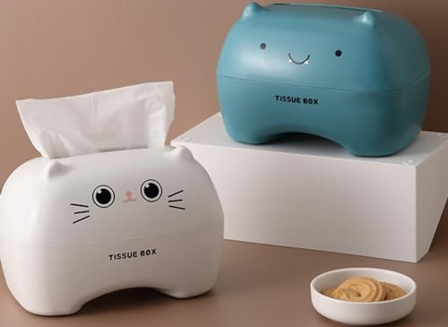 WISELADY Cartoon Tissue Box,Fashionable Desktop Decoration,Table Organizer,Tissue Box,Table Storage,Tissue Dispenser (Brown,Medium)