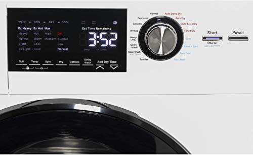 GE GFQ14ESSNWW 24" Electric Front Load Washer Dryer Combo with 2.4 cu. ft. Capacity, 14 Cycles, Electronic Touch, in White