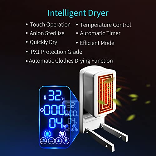 Portable Dryer 1600W-67 Inch Clothes Dryer,Foldable 3-Tier Electric Clothes Drying Rack,Energy Saving (Anion) Clothing Dryers Digital Automatic Timer Airer for Apartment House RV
