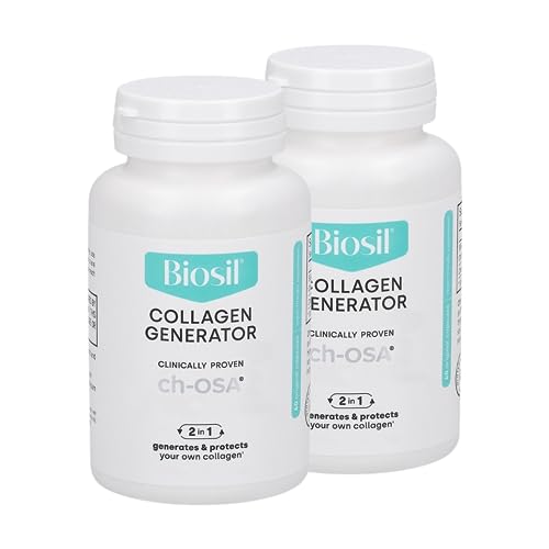 Biosil Collagen Generator - 60 Original Capsules, Pack of 2 - with Patented ch-OSA Complex - Generates & Protects Your Own Collagen - GMO Free - 60-Day Supply