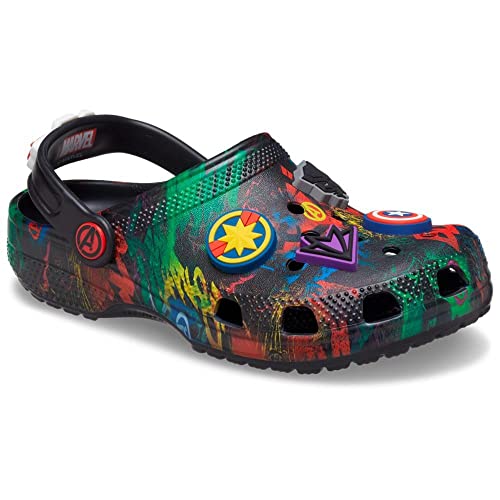 Crocs Kids' Superhero Clog , Marvel/Black, 5 Big Kid