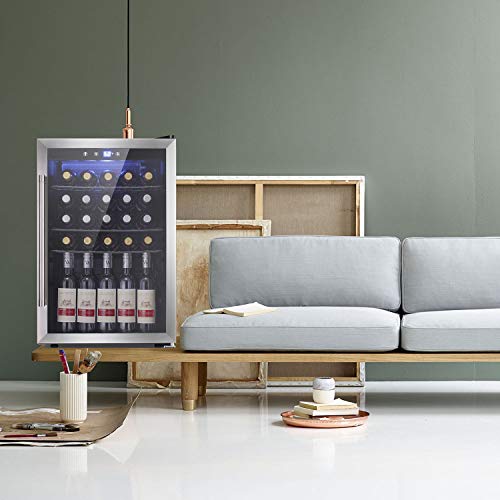 Antarctic Star Beverage Refrigerator Cooler-120 Can Mini Fridge Glass Door for Soda Beer or Wine β Glass Door Small Drink Dispenser Machine Touch Screen for Home, Office or Bar, 4.5cu.ft.β¦