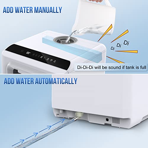 IAGREEA Portable Countertop Dishwasher, No Hookup Needed, Compact Dishwasher With 5-Liter Built-in Water Tank,5 Programs, 360° Dual Spray