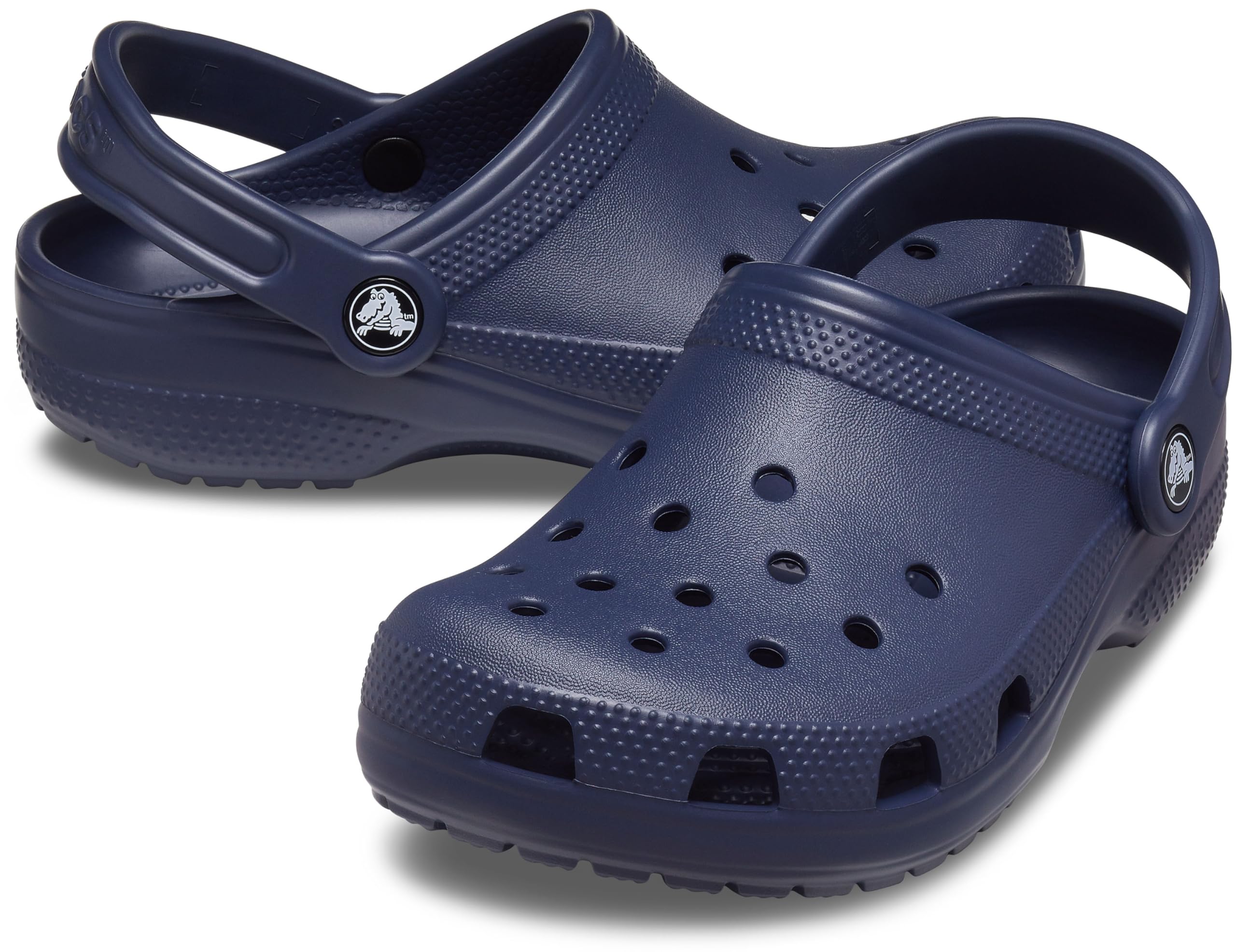 Crocs Unisex-Child Classic Clogs, Navy/Navy, 4 Big Kid