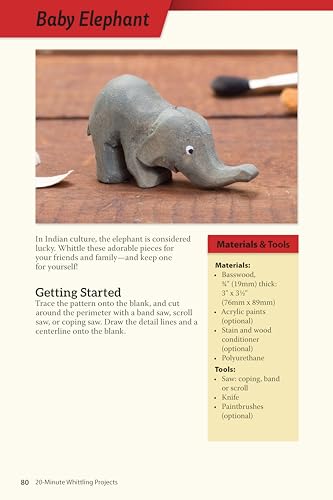 20-Minute Whittling Projects: Fun Things to Carve from Wood (Fox Chapel Publishing) Step-by-Step Instructions & Photos to Whittle Expressive Figures; Wizards, Gargoyles, Dogs, & More for Gift-Giving