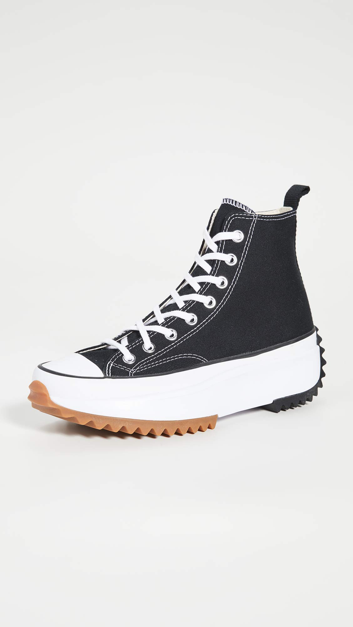 Converse Run Star Hike Hi Sneakers, Black/White/Gum, 7.5 US Women/6 US Men