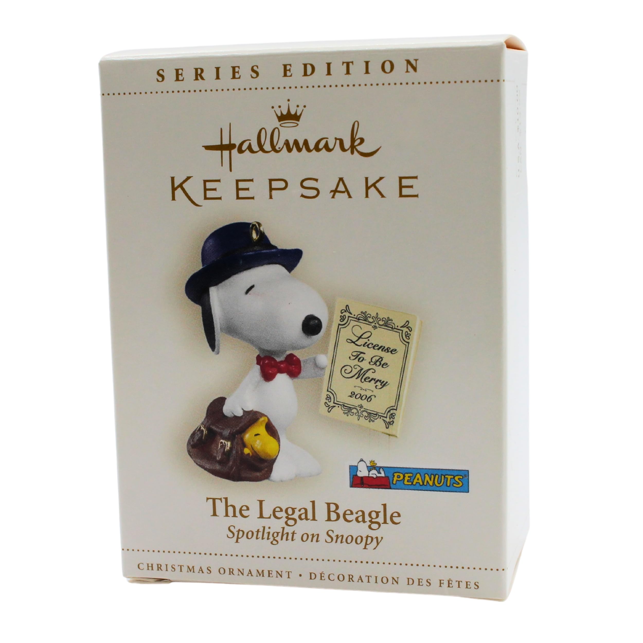 The Legal Beagle 9th in Series Spotlight on Snoopy 2006 Hallmark Ornament QX2316