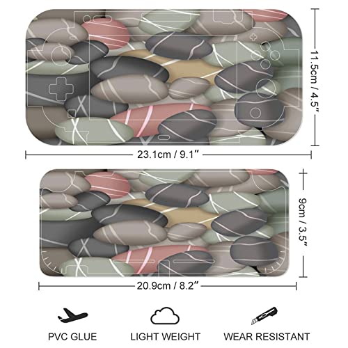 Sea Pebbles Compatible with Switch/Switch Lite Console Joy-Con Dock Sticker Skin Full Set Cute Stickers Cover for Switch
