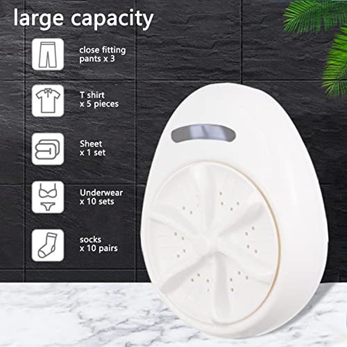 Mini Washing Machine,120W ABS Washing Machine Mini Washer Travel Clothes Underwear Washer for Outdoor 100β240V