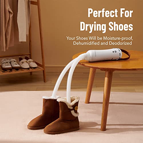 Sanivery Electric Portable Dryer for Clothes - Mini Clothes Dryer with Shoe Drying Attachment, Foldable Drying Rack, Super-Quiet Motor, and UV Light - Compact Travel Dryers for RV and Apartments