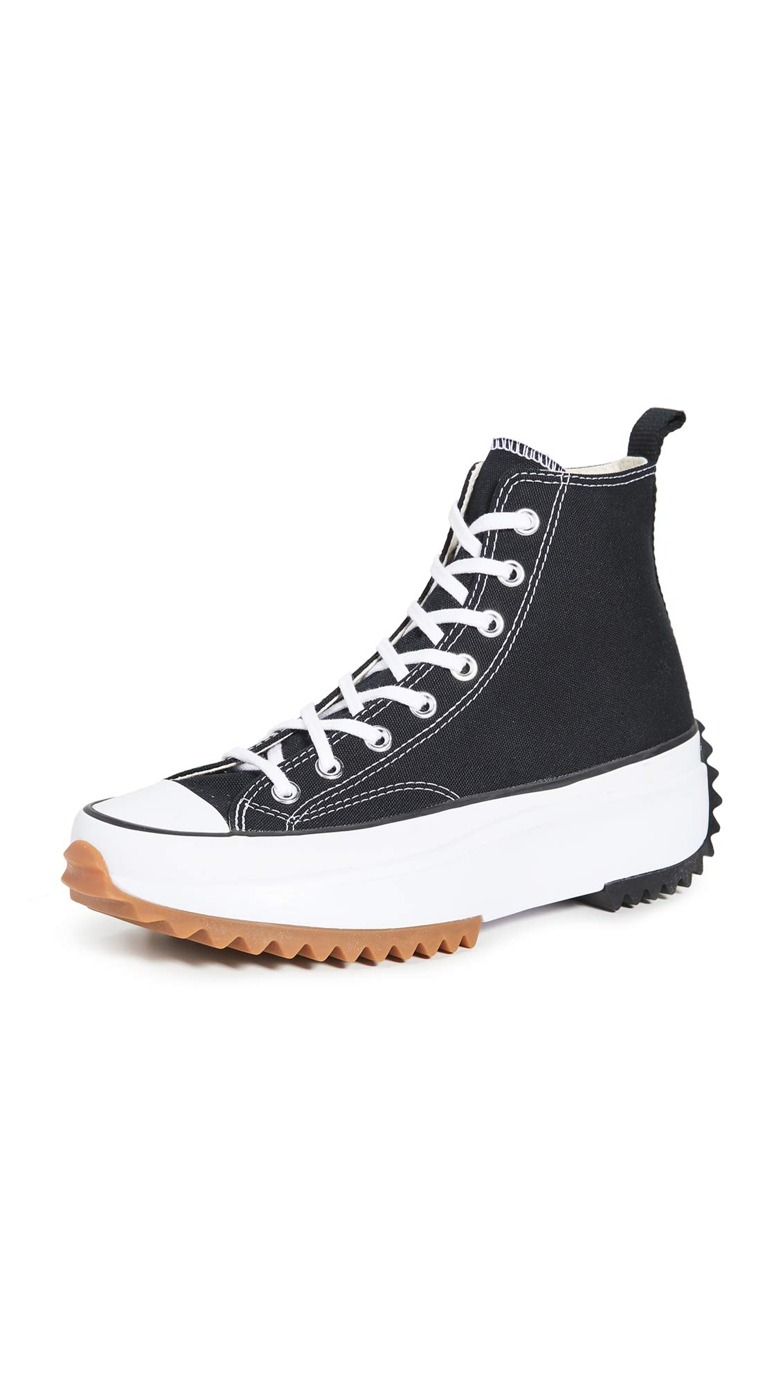 Converse Run Star Hike Hi Sneakers, Black/White/Gum, 7.5 US Women/6 US Men