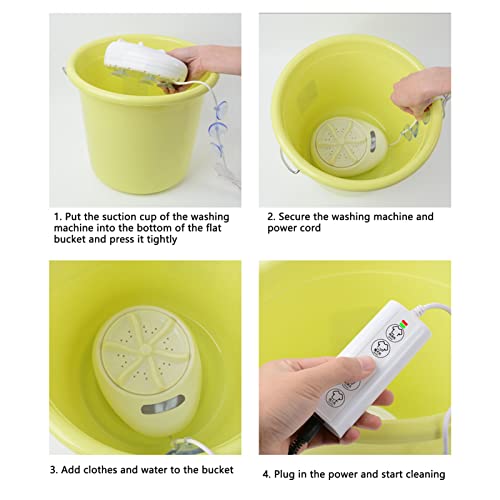 Mini Washing Machine,120W ABS Washing Machine Mini Washer Travel Clothes Underwear Washer for Outdoor 100β240V