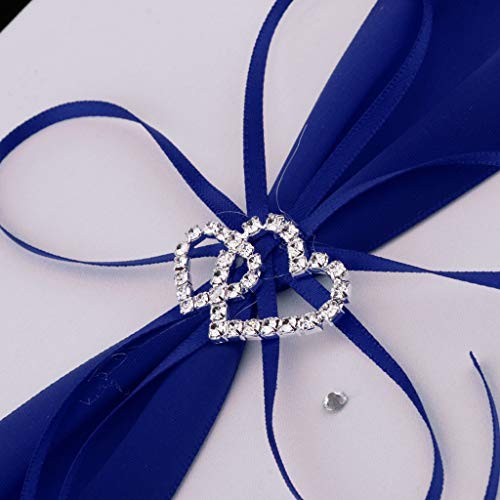 KODORIA Wedding Guest Book with Matching Pen Holder and Pen Signature Book with Pen for Wedding Reception - Blue