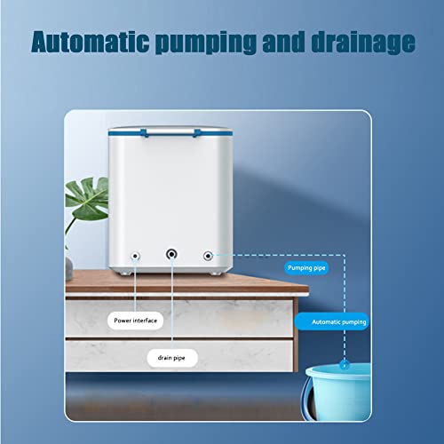 Small Washing Machine Mini Washer Fully Automatic Mini Small Portable Clothes Washing Machine Underwear Washer Electric Compact Laundry Machines Desktop Washing Machine(White)