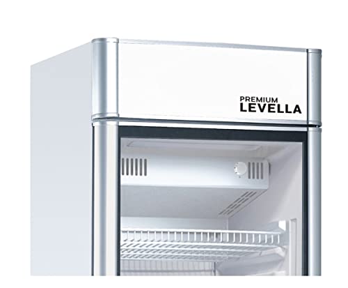 PremiumLevella PRF65DX Single Glass Door Merchandiser Refrigerator -Beverage Display Cooler-6.5 cu ft-Silver