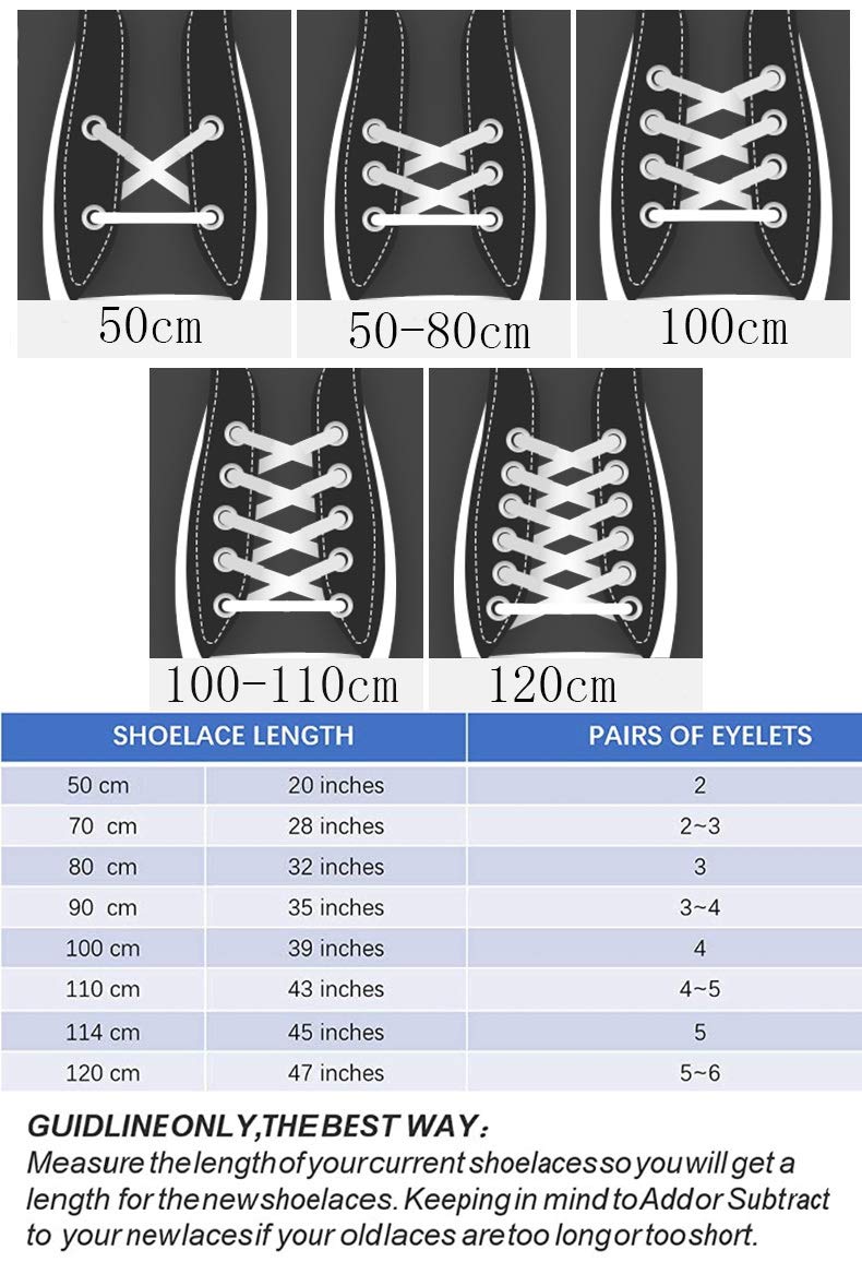 Sechunk Flat Shoelace set of 2 pairs 29 colors 12 lengths Shoe Lace For Sneakers(White)