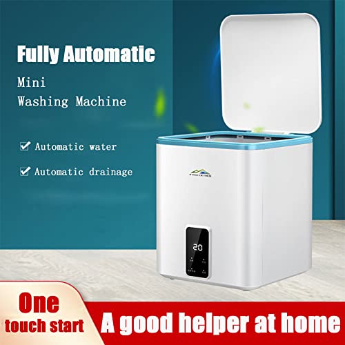 Small Washing Machine Mini Washer Fully Automatic Mini Small Portable Clothes Washing Machine Underwear Washer Electric Compact Laundry Machines Desktop Washing Machine(White)