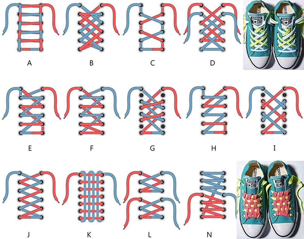 Sechunk Flat Shoelace set of 2 pairs 29 colors 12 lengths Shoe Lace For Sneakers(White)