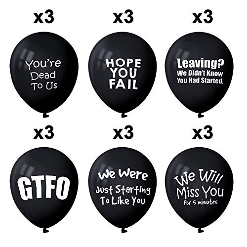 18 Pack Party Decorations Balloons for Funny Coworker Going Away, Last Day Office