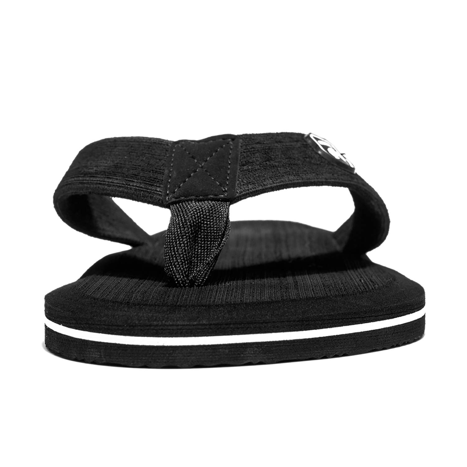 NeedBo Women's Flip Flops Thong Sandals Comfortable Lightweight Beach Sandal (8 M US, Black/Black)