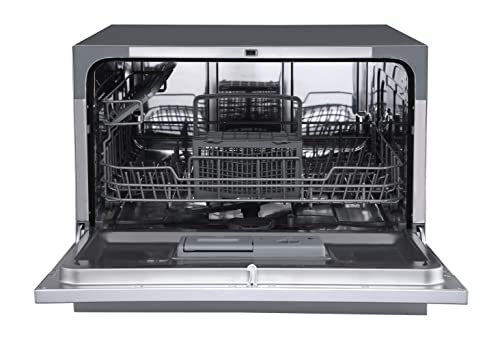 EdgeStar DWP62BL 6 Place Setting Energy Star Rated Portable Countertop Dishwasher - Black