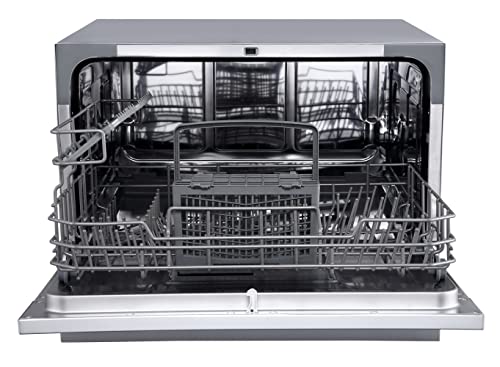 EdgeStar DWP62BL 6 Place Setting Energy Star Rated Portable Countertop Dishwasher - Black