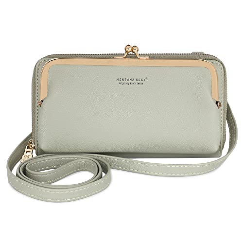 Montana West Small Crossbody Bag for Women Western Style Cellphone Purse Wallet Bag Travel Size With Strap MWC-121GN