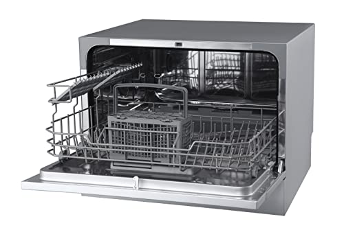 EdgeStar DWP62BL 6 Place Setting Energy Star Rated Portable Countertop Dishwasher - Black