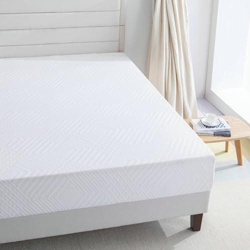 Ayoiow 10 King Mattress Memory Foam King Mattress, 10 inch Gel Memory Foam Mattress for A Cool Sleep, Bed in A Box, Green Tea Infused, Certipur-Us Certified