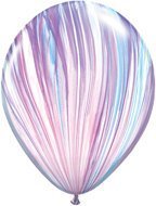 PURPLE Light Blue Purple PINK (6) SWIRL TIE DYE Hippie 60s Agate Latex Balloons by LGP